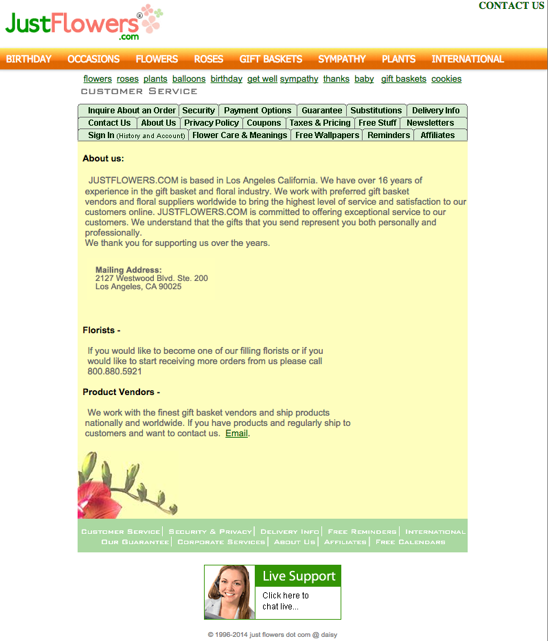 Top 855 Complaints and Reviews about JustFlowers.com