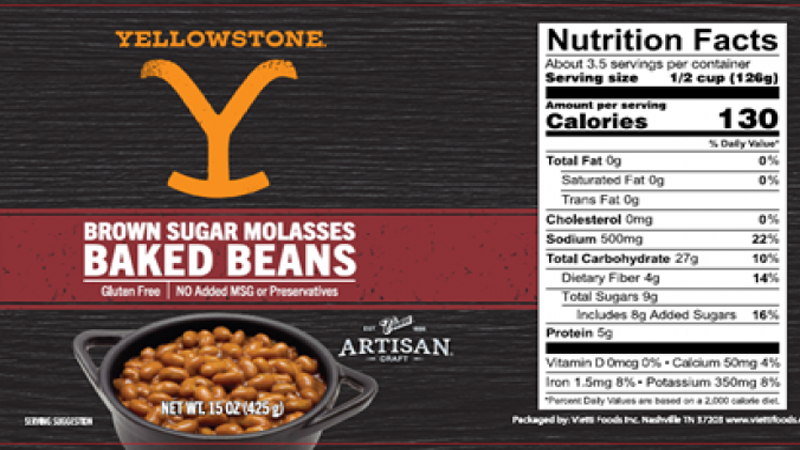 Vietti Food Group recalls Yellowstone Baked Beans due to allergen risk
