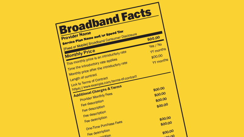 FCC now requires easy-to-understand labels for internet service sales ...
