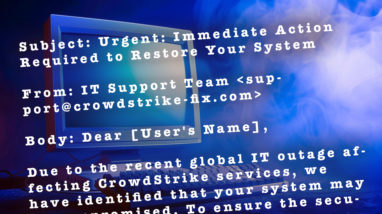 Okay, now you have to watch out for CrowdStrike outage scams
