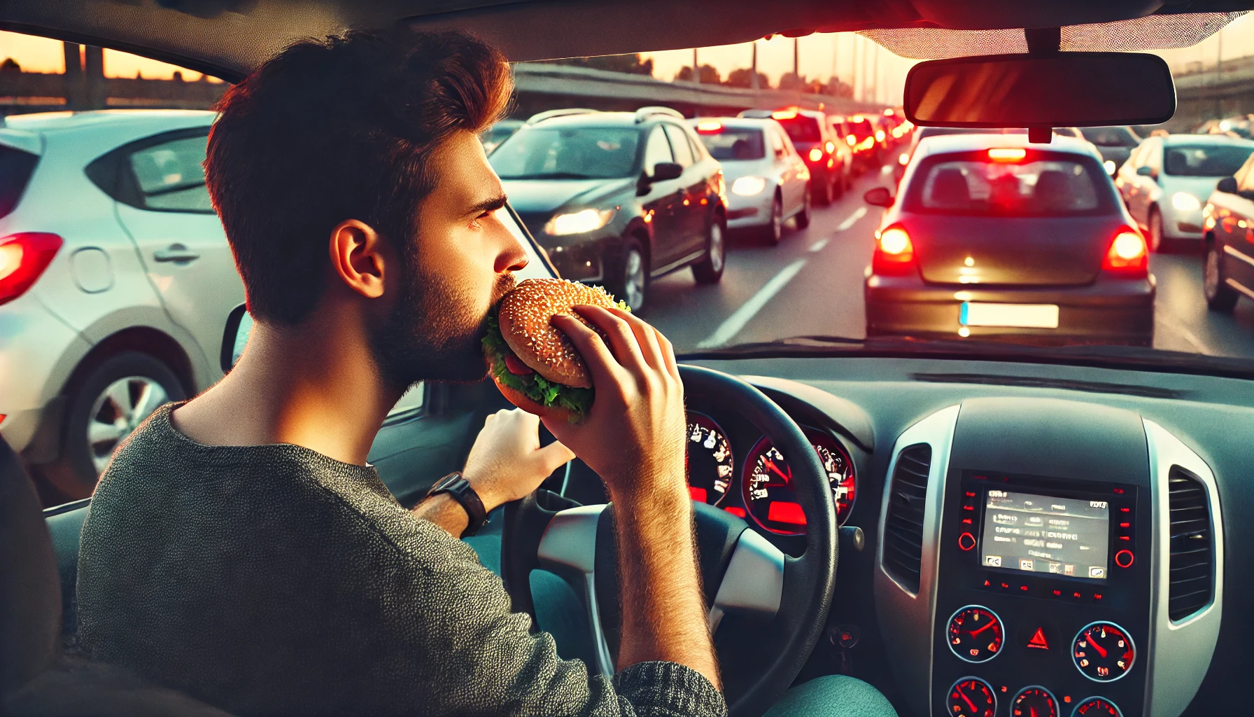 Does getting stuck in traffic make you crave fast food?