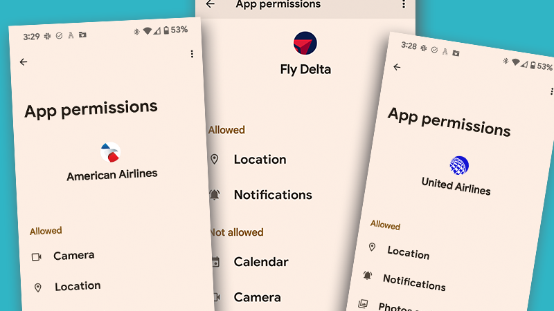 Here's how much data airline apps collect on passengers