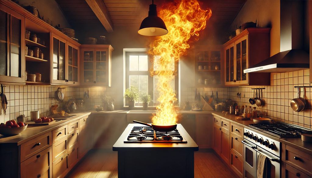 How many cooking fires start on Thanksgiving and Christmas?