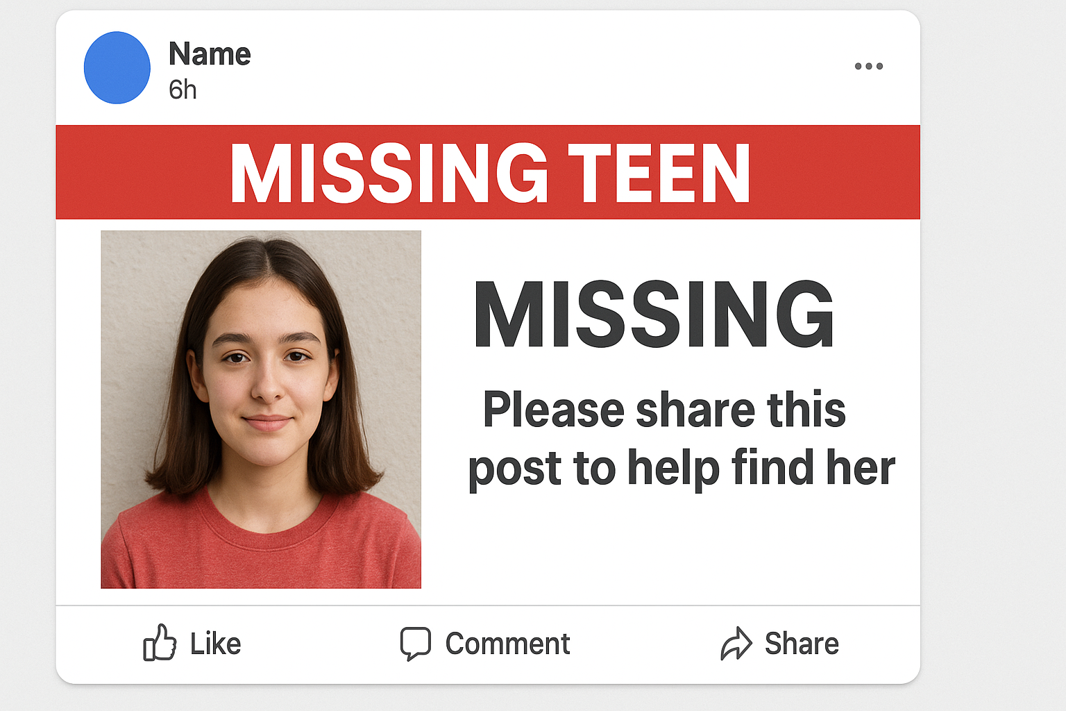 That ‘missing teen’ Facebook post could be a new scam